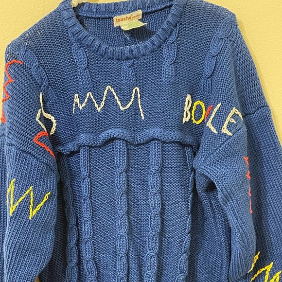 Sweaters | Handmade Sweater Made In Italy Heavy Knit Blue Sweater ...